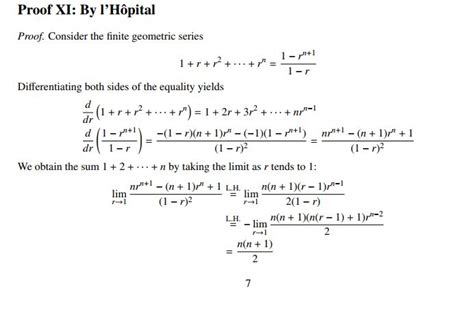 Calculus In Showing Integer Sum 123n By Lhopital Rule Why
