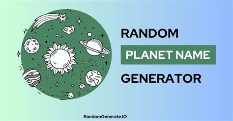 Random Planet Name Generator 🌠