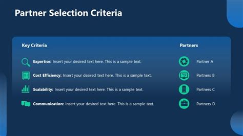 Partner Selection Criteria Outsourcing Transition Plan Presentation