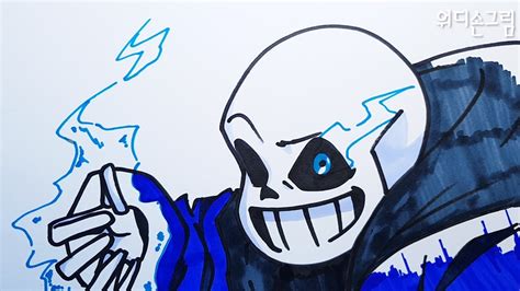 샌즈 그리기 손그림 언더테일 샌즈 그리기 손그림영상 초등학생이그리는만화 How To Draw Sans Undertale Youtube