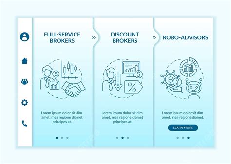 Professional Trader Types Onboarding Vector Template Shareholder Robot Step Vector Shareholder