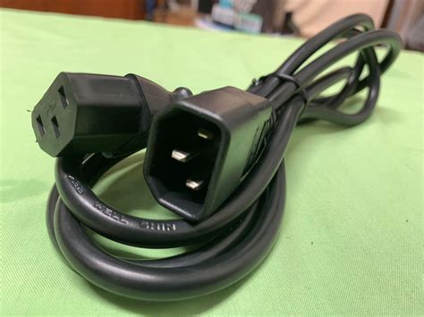 Desktop Computer Power Cord Male To Female Computers Tech Parts Accessories Cables