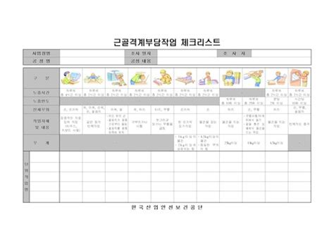 근골격계부담작업 체크리스트