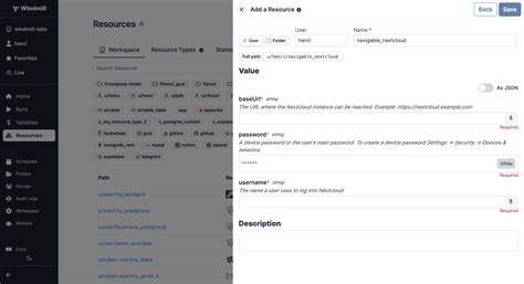 Nextcloud Integration Windmill