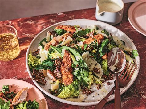 Chicken Goujon Caesar Salad With Fibre Cracker Croutons Living North