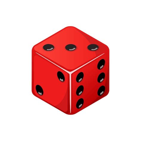 Premium Vector Red Dice With The Number Three