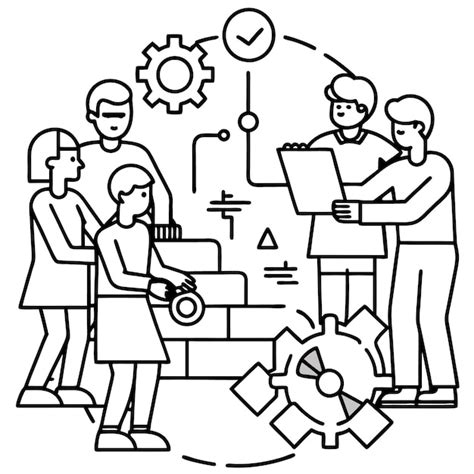 Premium Vector Collaborative Teamwork Modern Office Workers Engaged