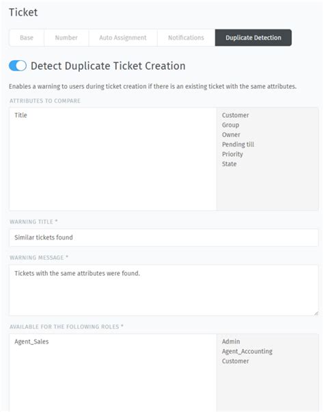 Duplicate Detection Zammad Feature