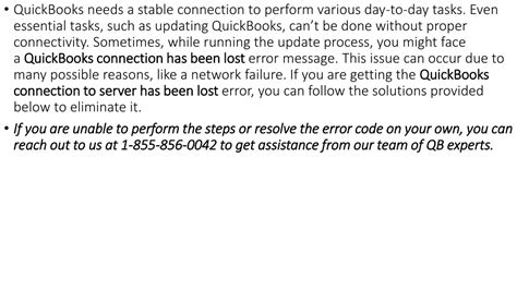 Ppt An Easy Way To Quickly Resolve Quickbooks Connection Has Been