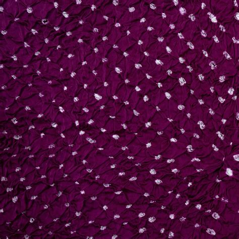 Purple Colour Modal Satin Bandhani Fabric