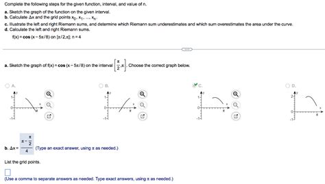 Solved Complete The Following Steps For The Given Function