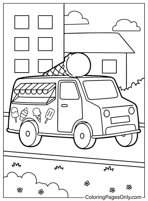 20 Ice Cream Truck Coloring Pages Free Printable Pdf  Png And Online Coloring