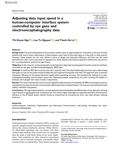 Ngo Et Al 2025 Adjusting Data Input Speed In A Human Computer Interface System Controlled By Eye
