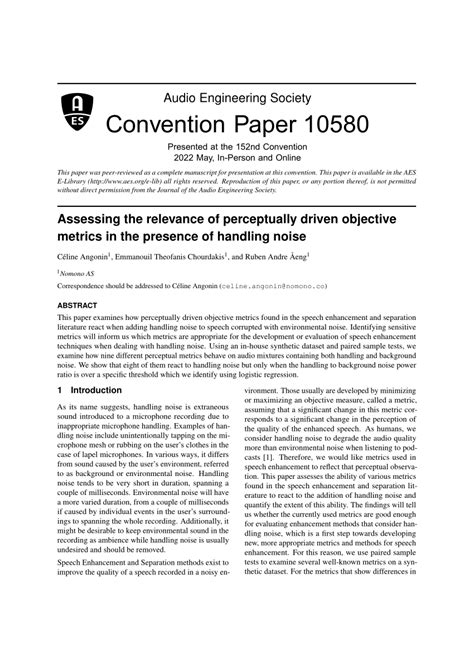 Pdf Assessing The Relevance Of Perceptually Driven Objective Metrics In The Presence Of