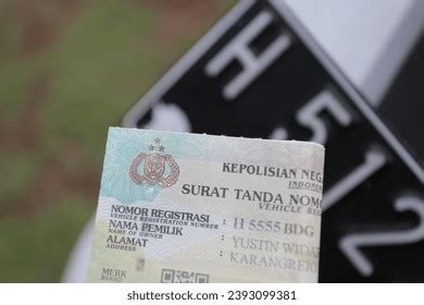 Vehicle Registration Certificate Stnk Vehicle Ownership Stock Photo 2393099381 Shutterstock
