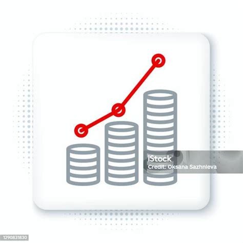 흰색 배경에 격리 된 라인 파이 차트 인포 그래픽 및 동전 아이콘 다이어그램 차트 기호입니다 다채로운 개요 개념 벡터 0명에 대한 스톡 벡터 아트 및 기타 이미지 Istock