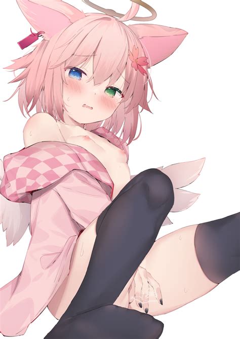 Eip Pepai Original Highres 1girl Ahoge Animal Ears Ass Black