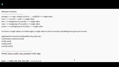 Window Functions In Sql Sql Dataanalyst Sqlfunctions Dataengineers Youtube