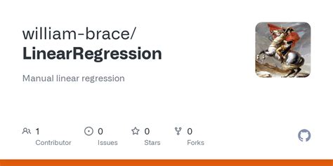 GitHub William Brace LinearRegression Manual Linear Regression