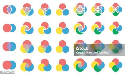 다양한 모양의 벤 다이어그램 겹치는 Circlesillust의 벡터 일러스트 레이 션 세트 개념에 대한 스톡 벡터 아트 및 기타 이미지 Istock