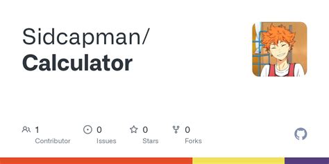 GitHub Sidcapman Calculator