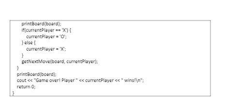 solved write a c program for a tic tac toe game that