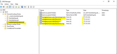 using azure file sync in combination with an on premise dfs domain