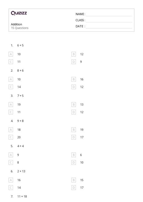 50 Math Worksheets For 7th Grade On Quizizz Free And Printable
