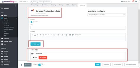 Prestashop Product Extra Tabs User Guide Scriptzol