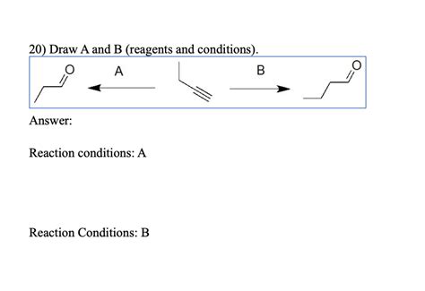 Solved Draw A And B Reagents And Conditions A B O Chegg Com