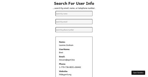 Search And Filter Codesandbox