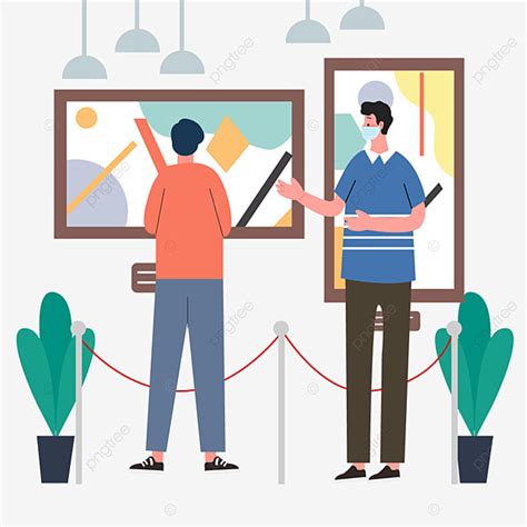 전시회를 관람하는 소년들을 위한 사회적 거리두기의 새로운 기준 거리 유지 건강 사회적 거리두기 Png 일러스트 및 벡터 에 대한 무료 다운로드 Pngtree