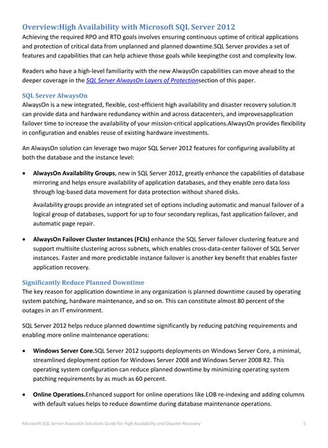 Microsoft Sql Server Always On Solutions Guide For High Availability