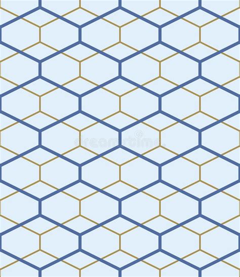 Japanese Luxury Hexagon Vector Seamless Pattern Stock Vector Illustration Of Decoration Style