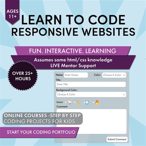 Learn To Code Responsive Websites In Htmlcss Course Age 11