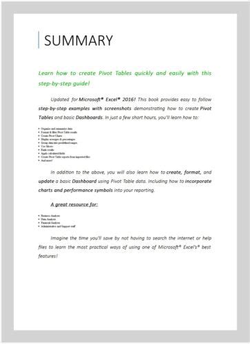 Excel Pivot Tables And Introduction To Dashboards Ubuy India