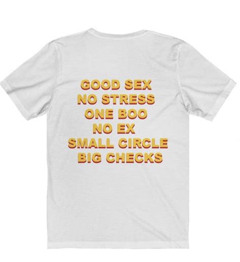 Good Sex No Stress One Boo No Ex Small Circle Big Checks T Etsy UK