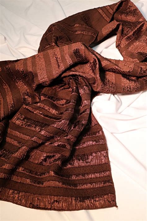 F 발망 목도리 머플러 브라운 이태리제 스트라이프 세컨웨어 헬로마켓