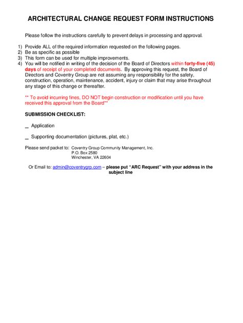 Fillable Online WIL Architectural Change Request Form Fax Email Print PdfFiller