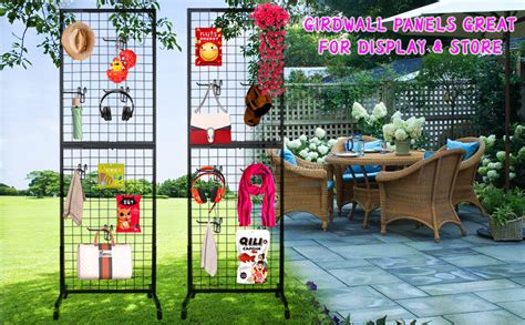 Nectacol Grid Wall Panels 2 Packs 2x 6 Gridwall Panels Tower With T Base Black