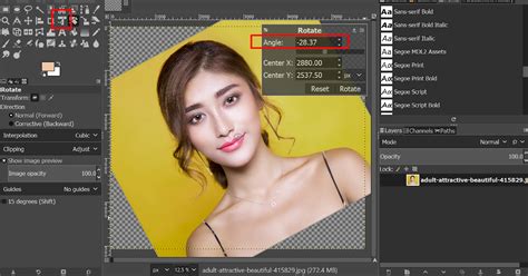 How To Rotate Image In Gimp