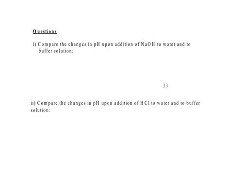 Solved Table IITable IIIB The Action Of A Buffer Solution Chegg Com