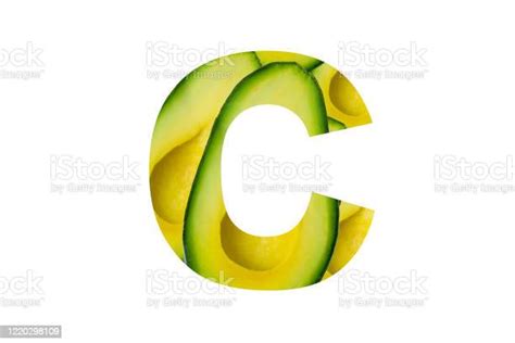 문자 C 알파벳 아보카도의 디자인 프로젝트 포스터 엽서 초대장 브로셔 및 앨범에 대한 알파벳 컬렉션 아보카도의 그림 Capital Region에 대한 스톡 사진 및 기타
