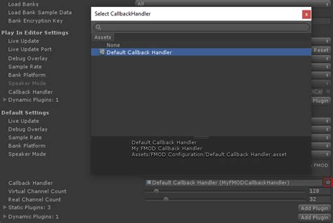 Set Callback Handler