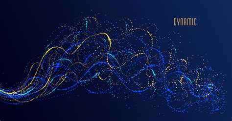 Dotted Particle Array Flowing Vector Abstract Background Life Forms Bio