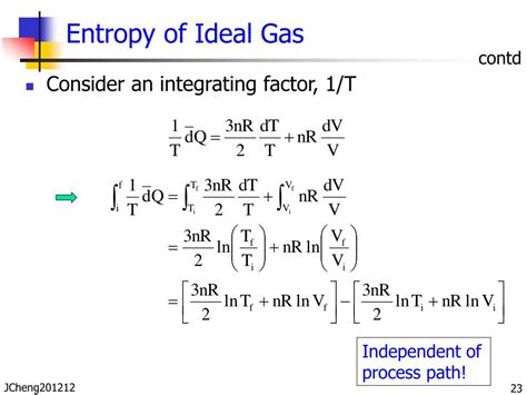 Entropy Of A Gas