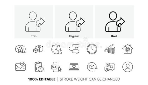 Packing Boxes Timer And Exam Time Line Icons For Web App Printing Line Icons Vector Stock