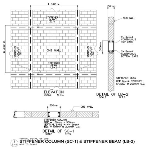 Typical Detail Of Chb Wall Elevation Cad Files Dwg Files 48 Off