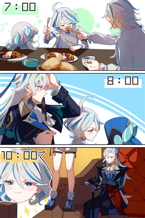 Furina Neuvillette Melusine And Aeife Genshin Impact Drawn By Nara Nakiri Danbooru