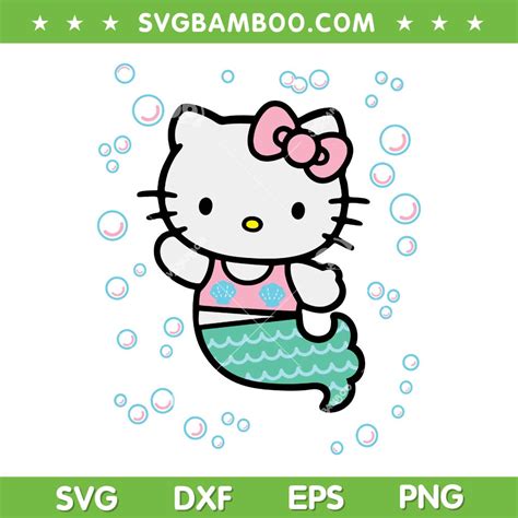 Hello Kitty Mermaid Svg Png